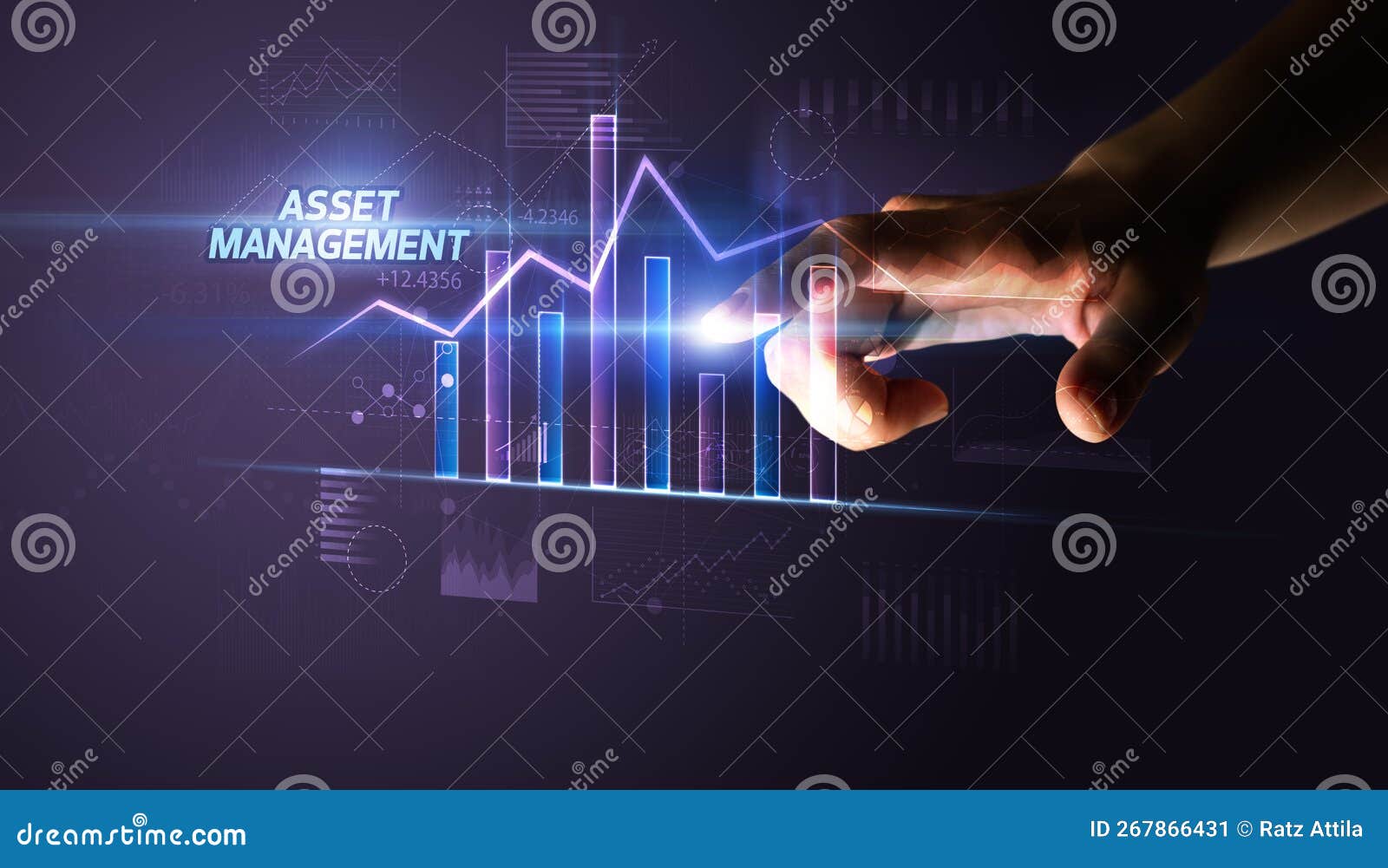 Hand Touching Business Concept Concept Stock Image - Image of touching ...