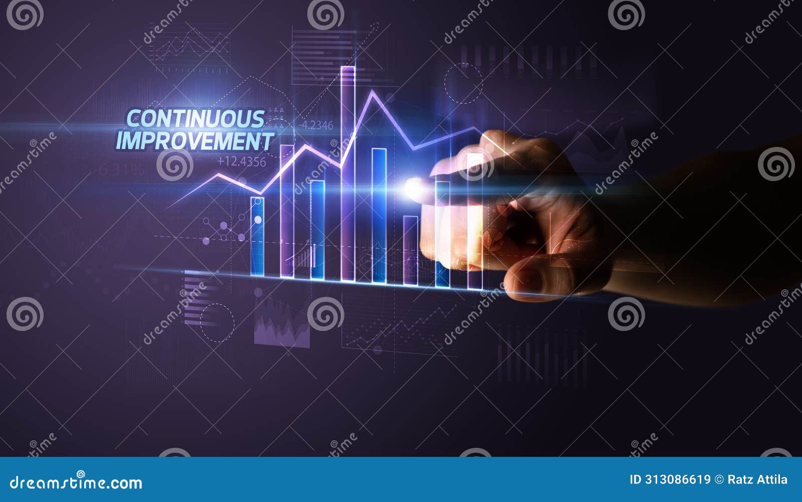 Hand Touching Business Concept Stock Image - Image of design, vision ...