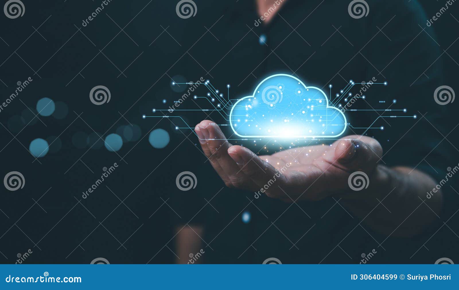 Hand Touching Cloud Computing with Download Sign, Cloud Computing ...