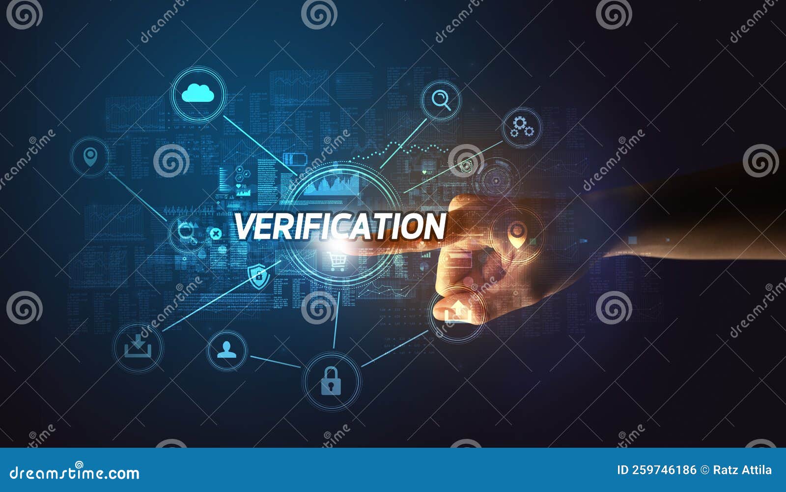 Hand Touching Cybersecurity Button Concept Stock Photo - Image of ...