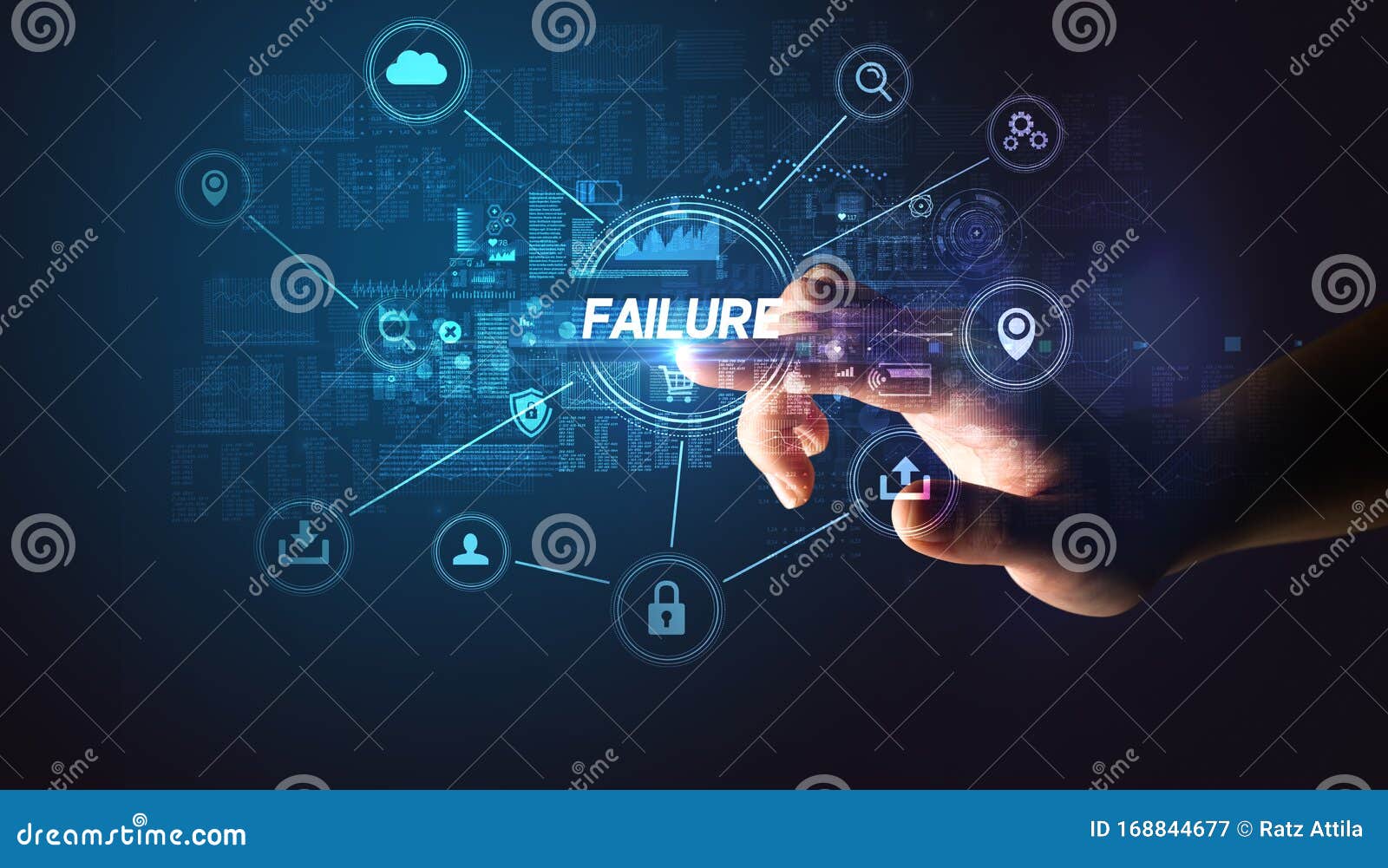 Hand Touching Cybersecurity Button Stock Image - Image of online ...