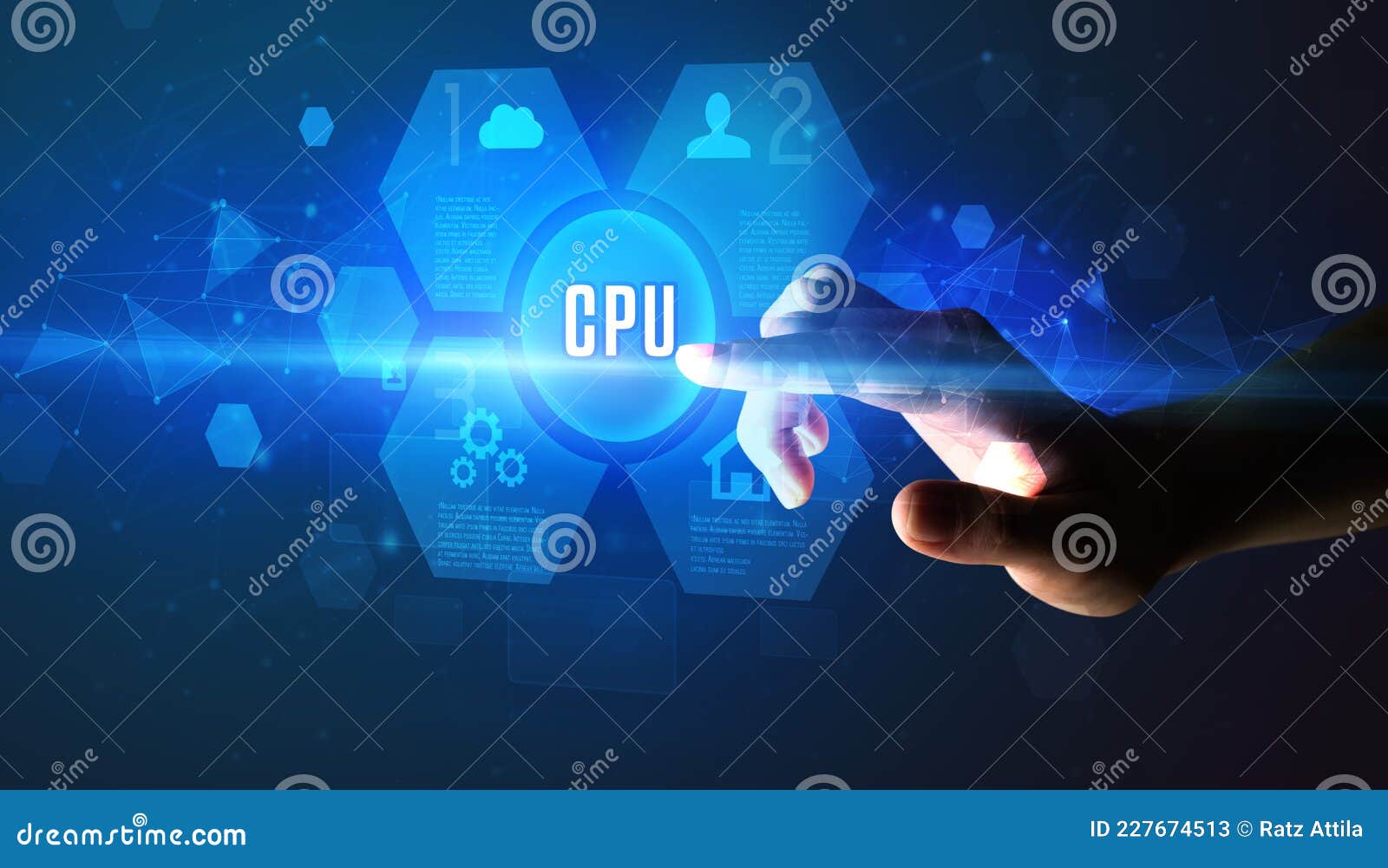 Hand Touching Digital Button Concept Stock Image - Image of tech ...