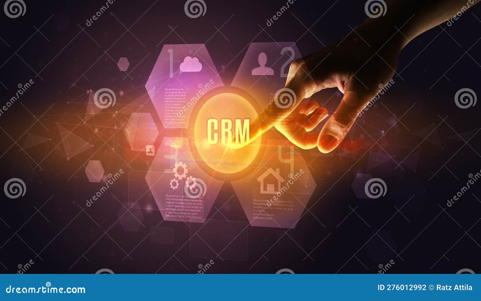 Hand Touching Digital Button Concept Stock Photo - Image of ...