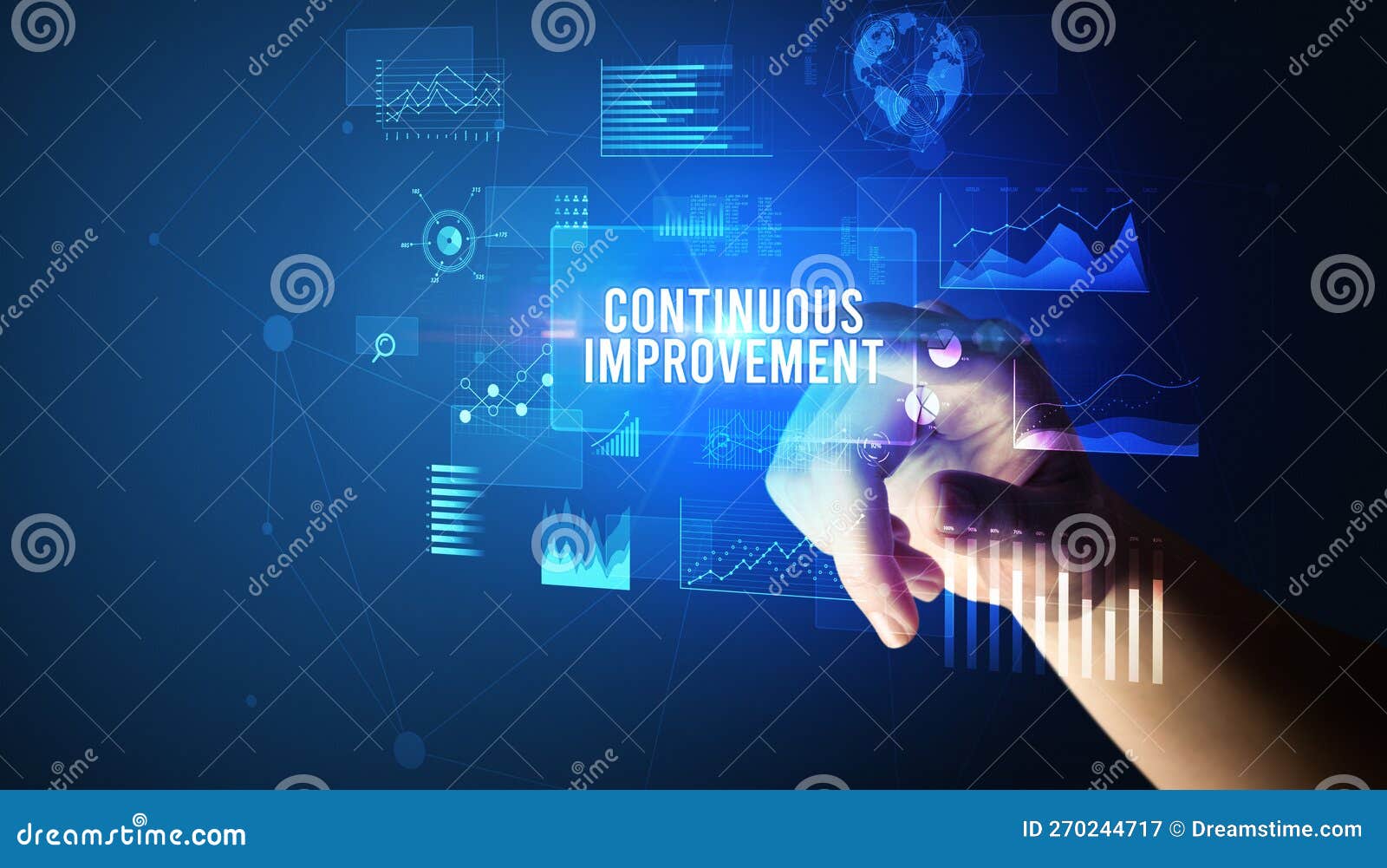 Hand Touching Digital Button, Modern Technology Concept Stock ...