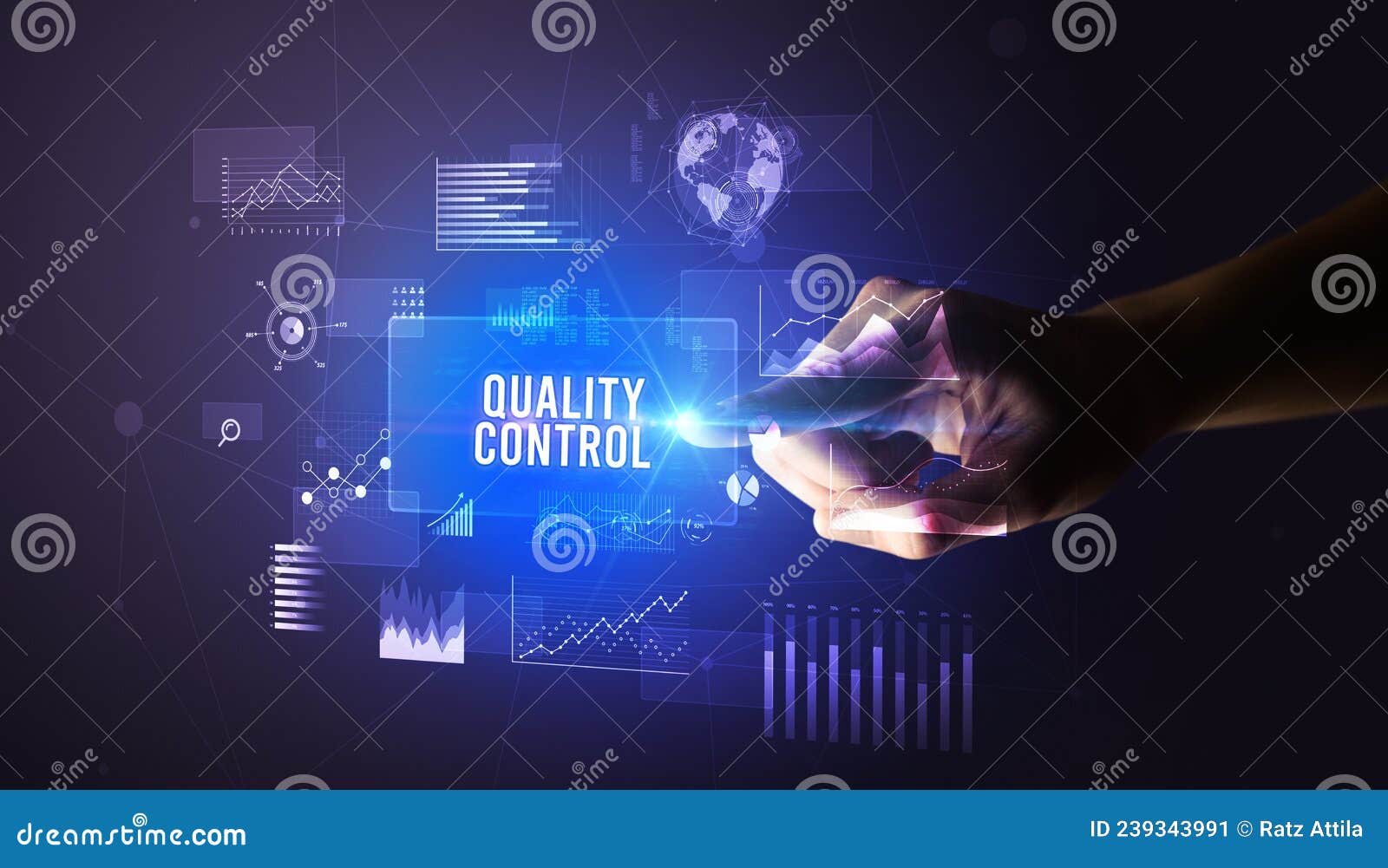 Hand Touching Digital Button, Modern Technology Concept Stock Image ...