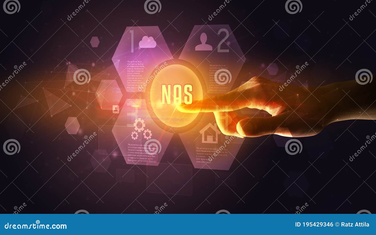 Hand Touching Digital Button Stock Photo - Image of button, connection ...