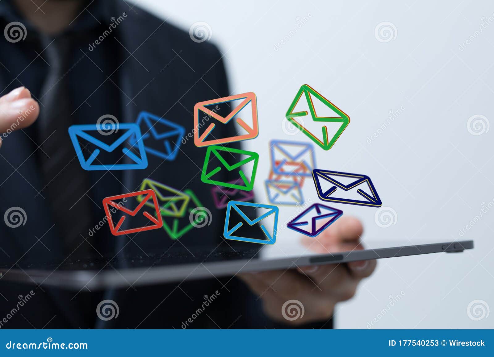 A Hand Touching Email with Finger Stock Image - Image of please, touch ...