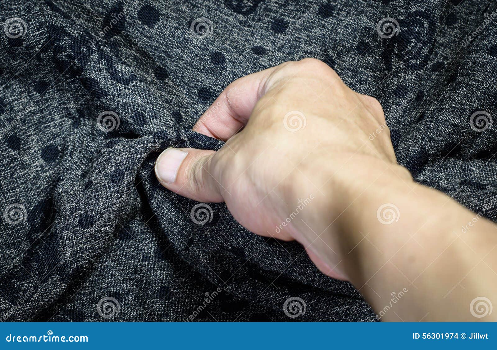 Hand touching fabric stock photo. Image of swatch, textured - 56301974