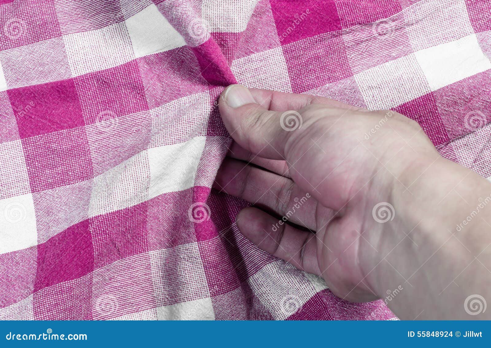 Hand touching fabric stock photo. Image of textile, retro - 55848924