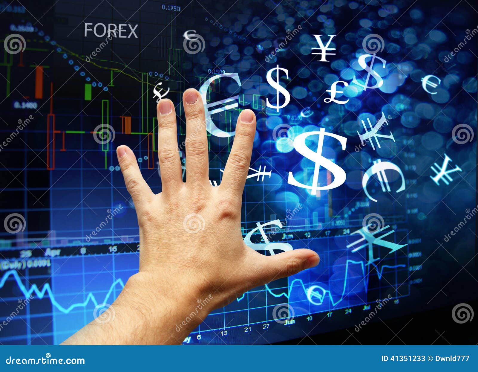 Hand Touching Forex Interface Editorial Stock Photo - Image of ...