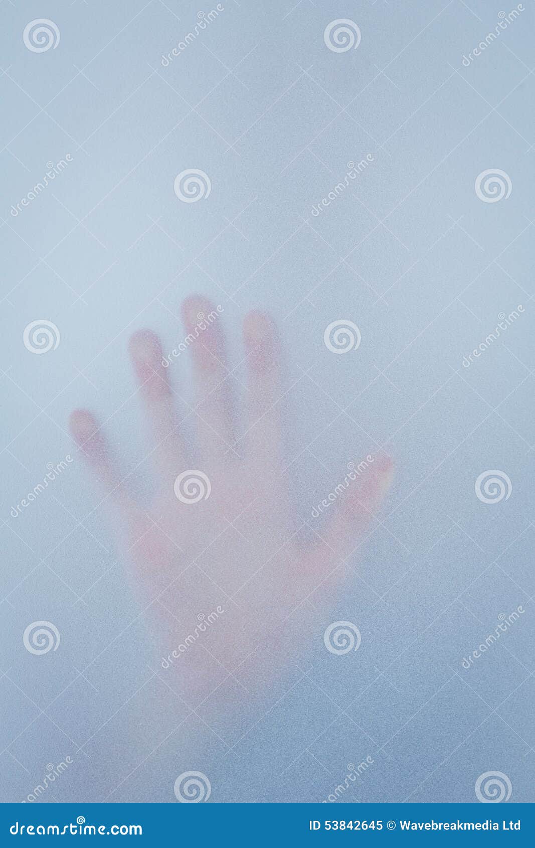 Hand Touching Frosted Glass Stock Image - Image of trapped, woman: 53842645