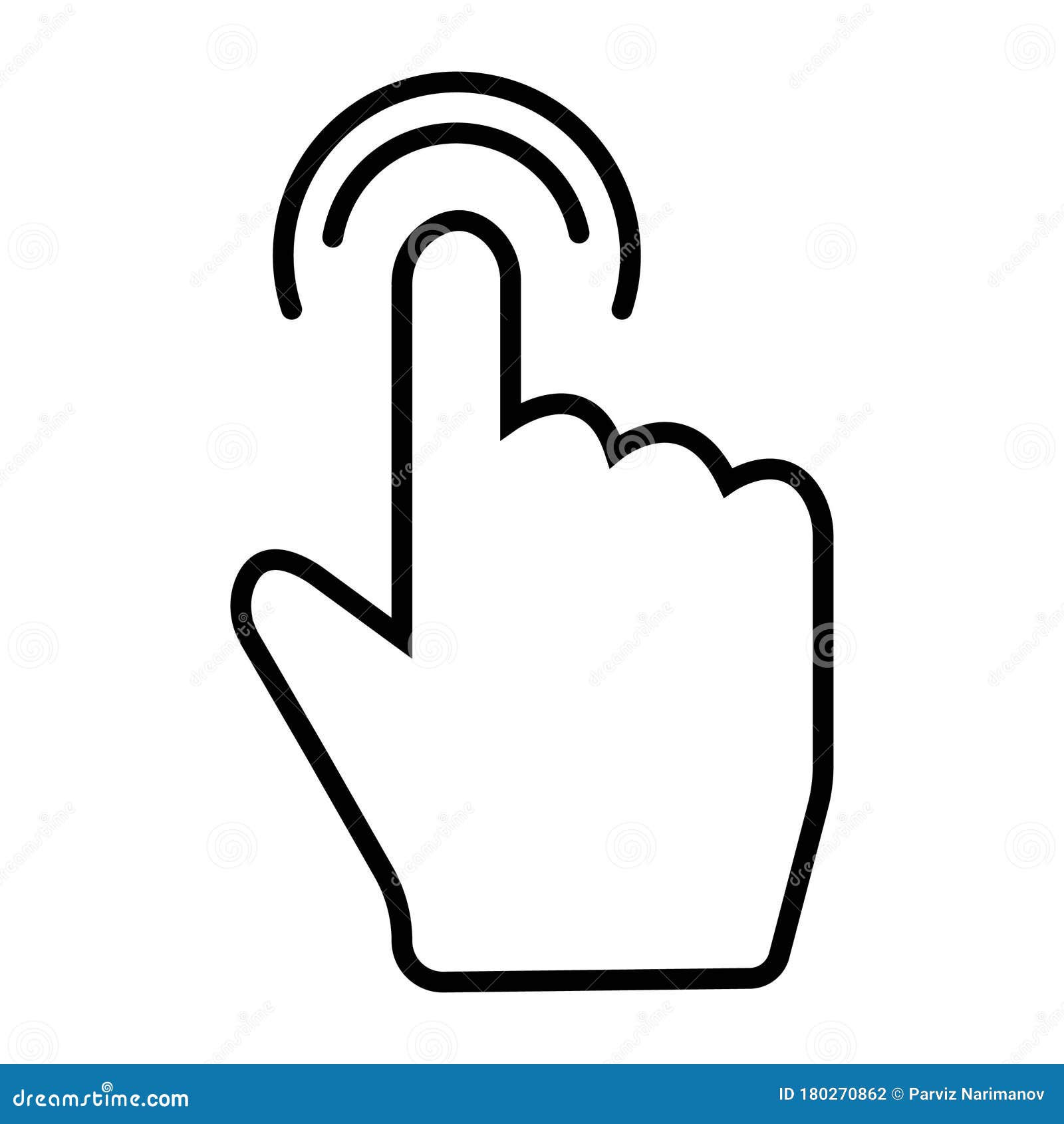 Hand is Touching Icon Vector Stock Illustration - Illustration of datum ...