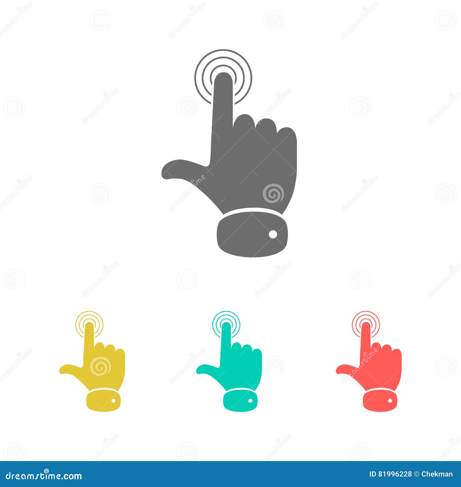 Hand Touching Icon. Vector Illustration. Stock Illustration ...