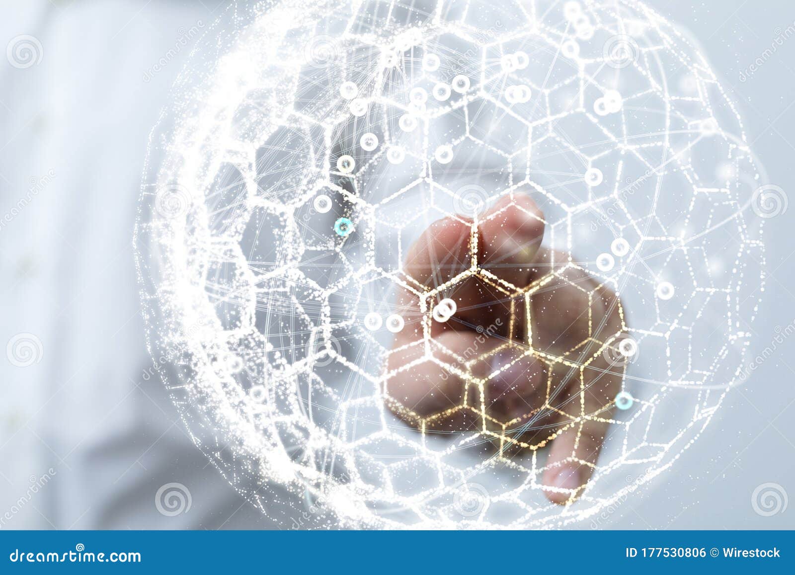 A Hand Touching Map Point, Network Connection, International Meaning ...