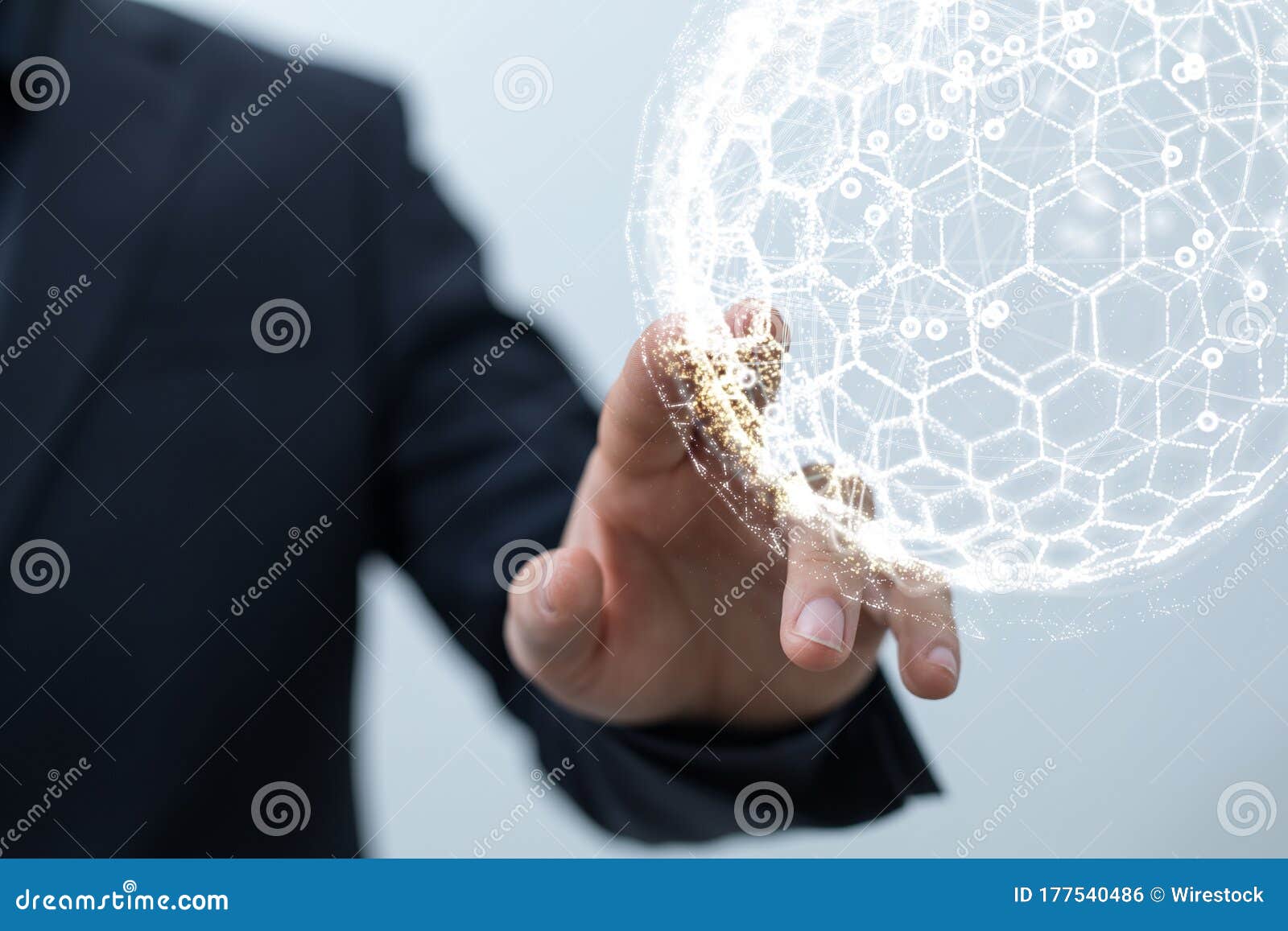 A Hand Touching Map Point, Network Connection, International Meaning ...