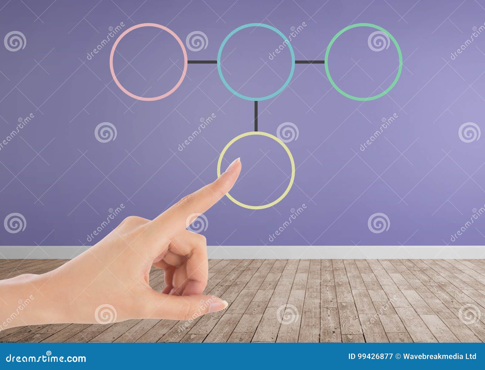 Hand Touching Mind Map in Room Stock Image - Image of hand, flooring ...