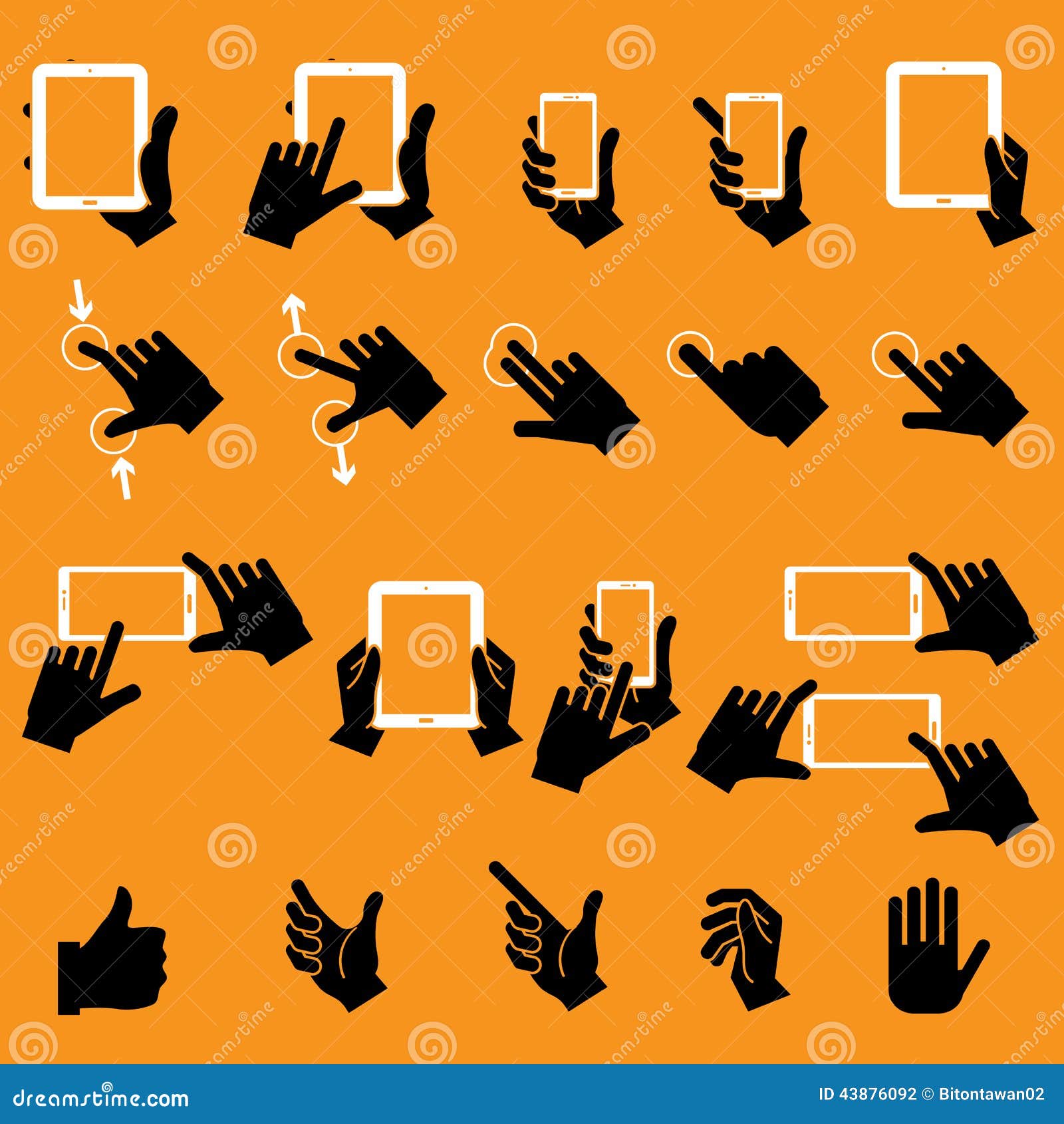 Hand Touching Empty Flow Chart Stock Photography | CartoonDealer.com ...