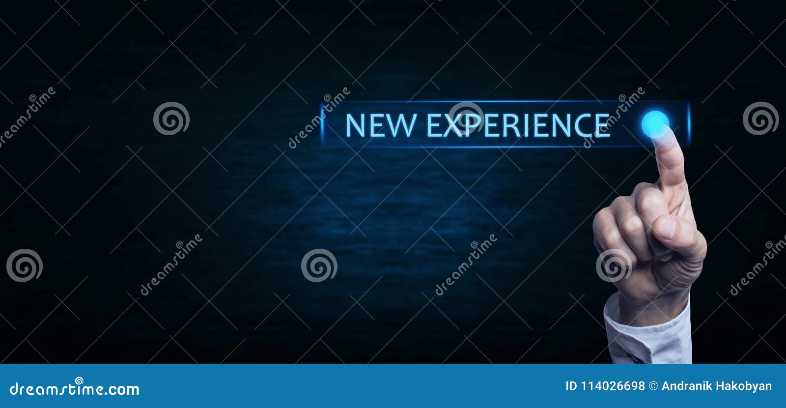 Hand Touching New Experience Text. Stock Photo - Image of experience ...