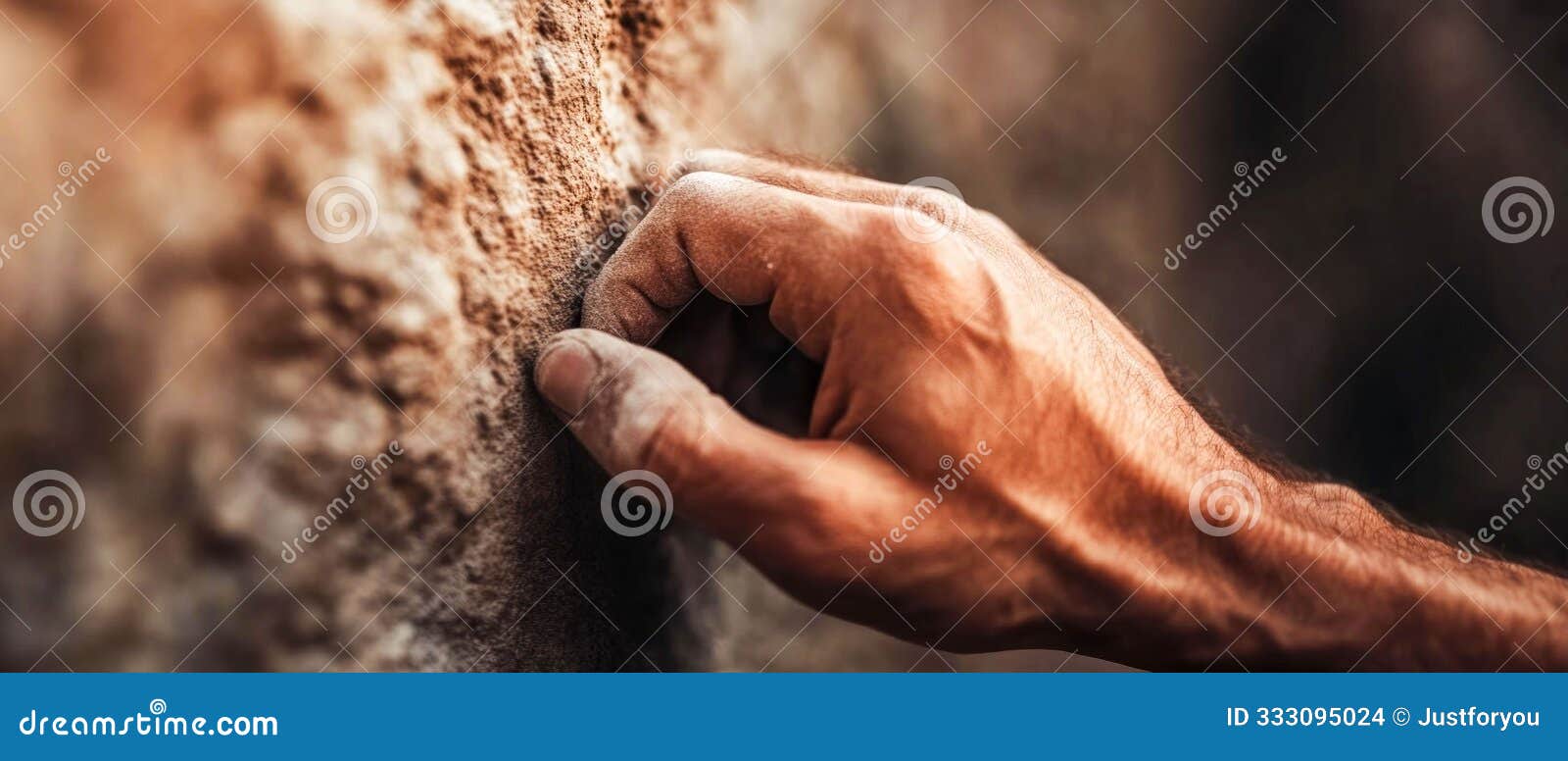 Hand Touching Rough Stone Wall Surface Stock Illustration ...