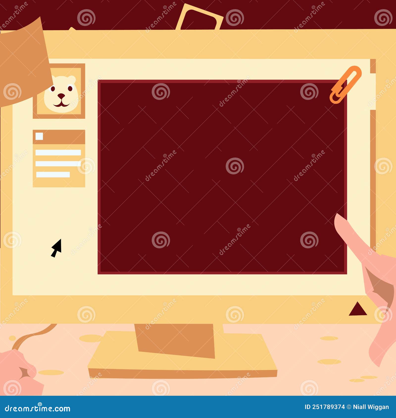 Hand Touching Screen of Desktop Inside Web Browser Showing Recent ...
