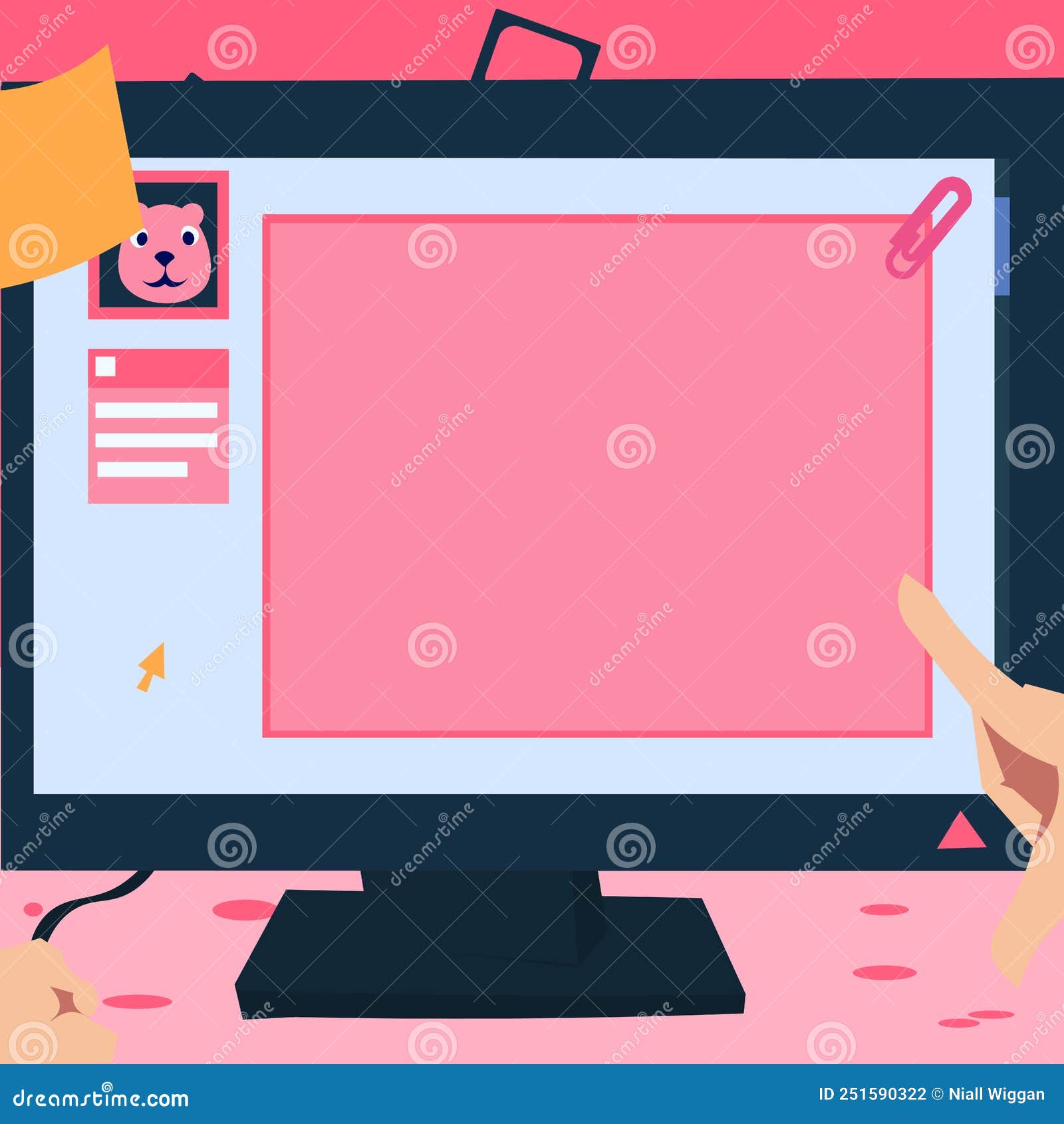 Hand Touching Screen of Desktop Inside Web Browser Showing Recent ...