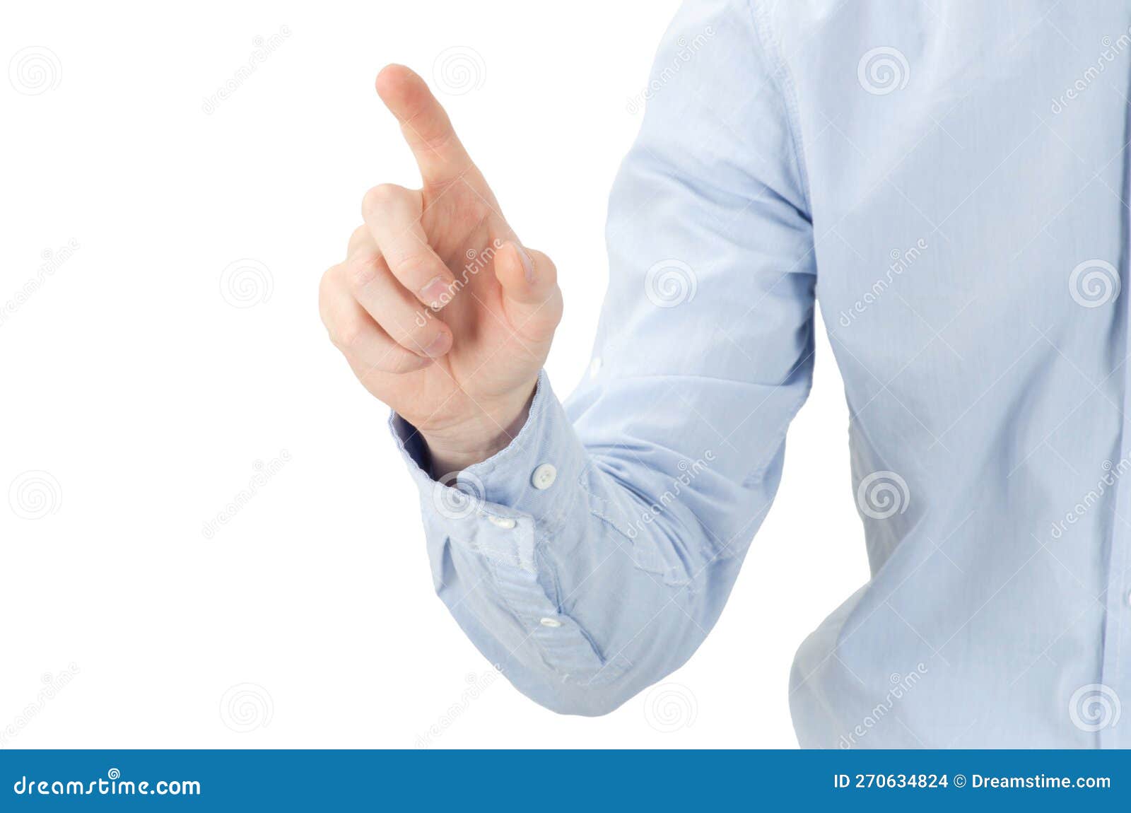 Hand touching screen stock photo. Image of press, push - 270634824