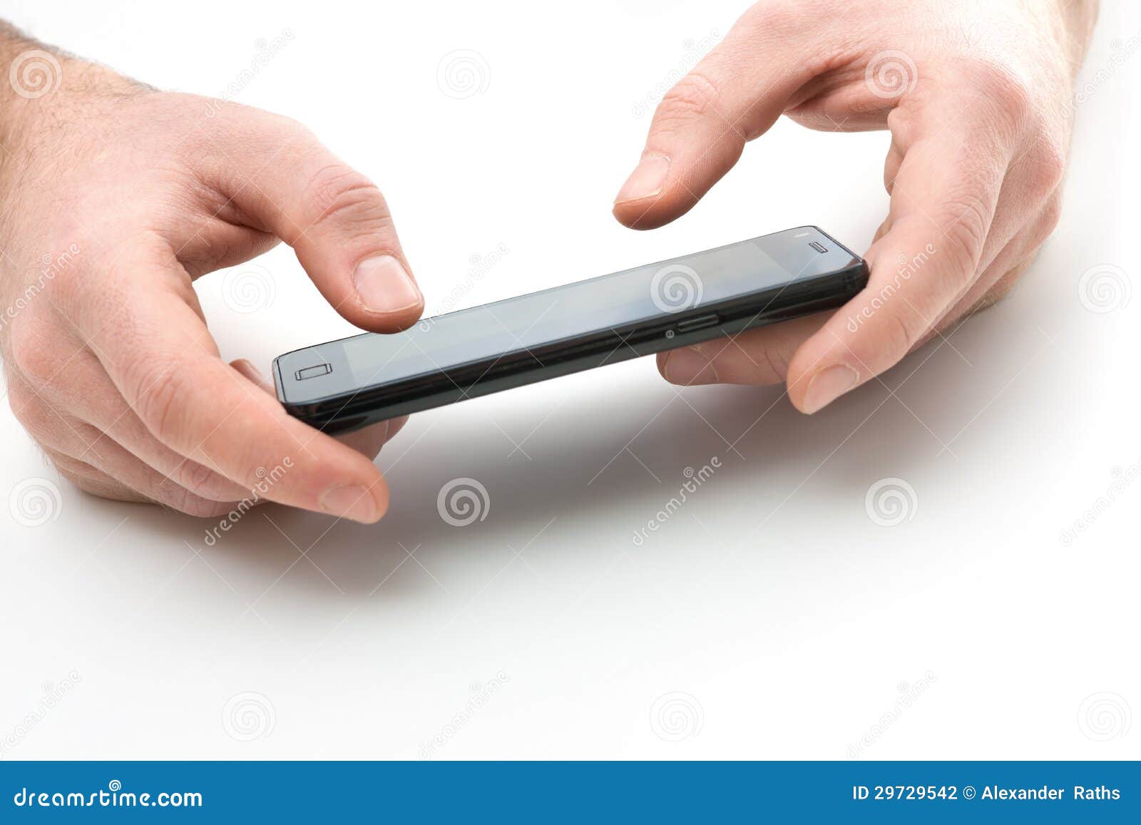 Hands with a smart phone stock photo. Image of electronic - 29729542