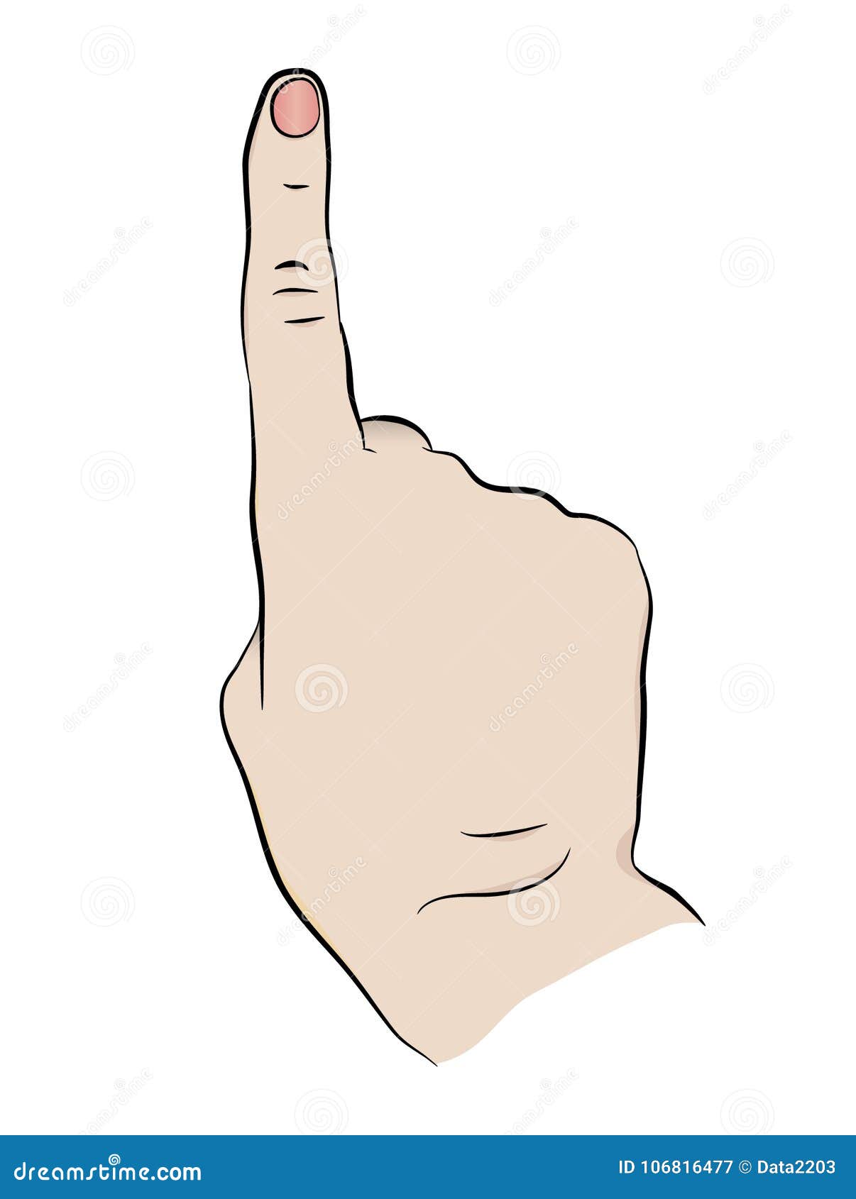 Forefinger Showing Symbol Go Vector | CartoonDealer.com #193910618