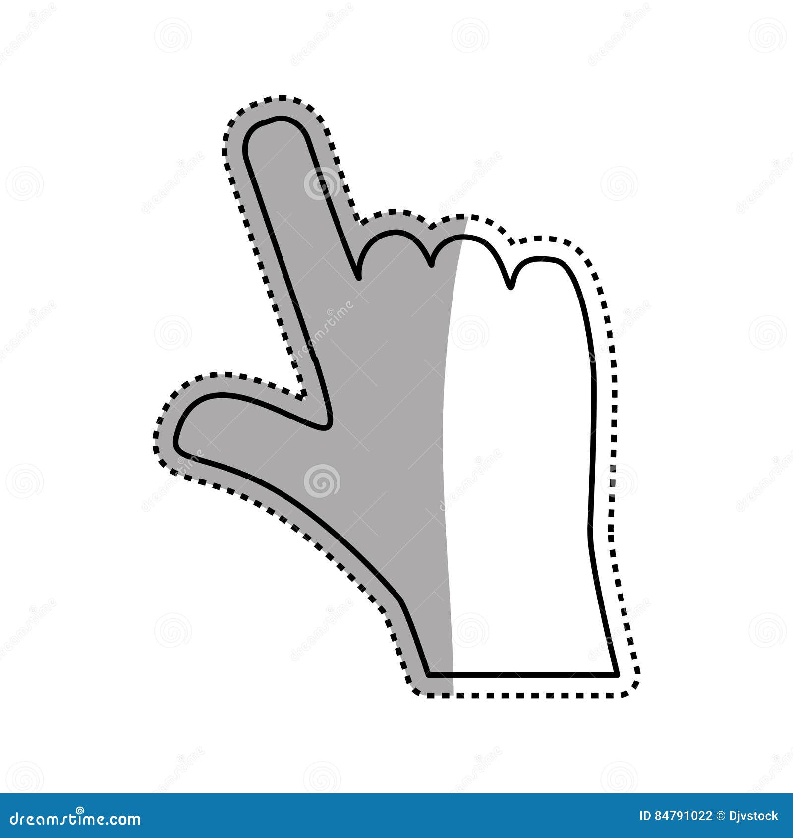 Hand touching something stock illustration. Illustration of isolated ...