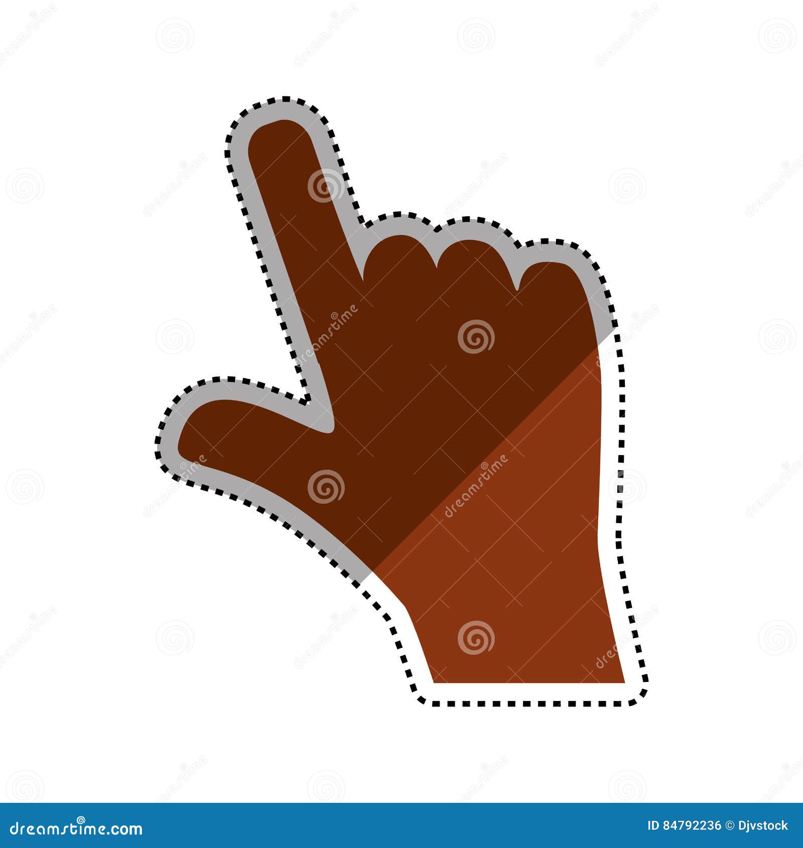 Hand touching something stock illustration. Illustration of select ...