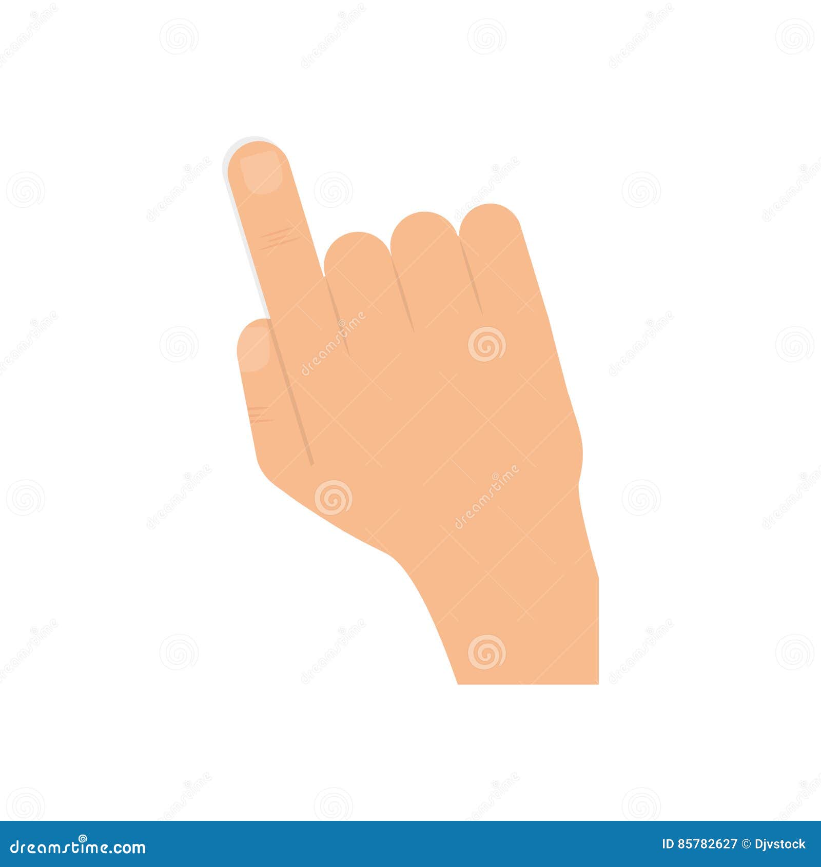 Hand touching something stock illustration. Illustration of space ...