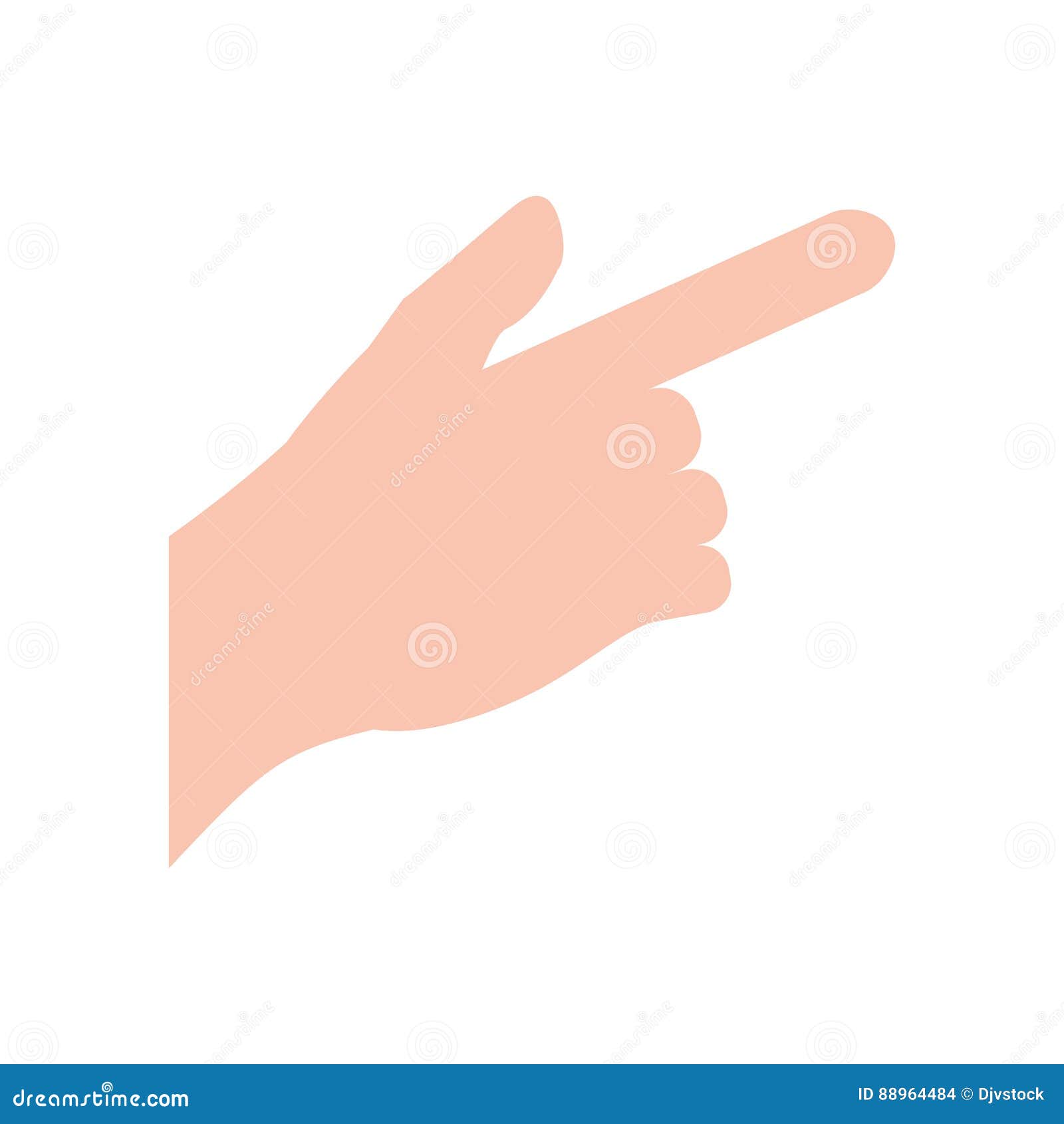 Hand touching something stock illustration. Illustration of index ...