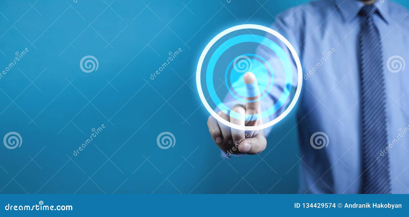 Hand Touching on Target Goal. Stock Photo - Image of innovation ...