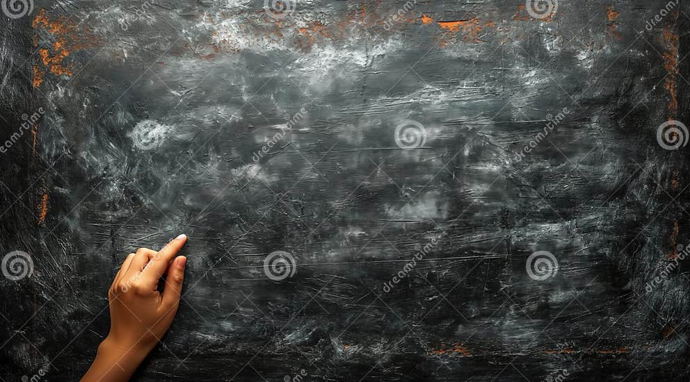 Hand Touching Textured Black Surface. Stock Photo - Image of contrast ...