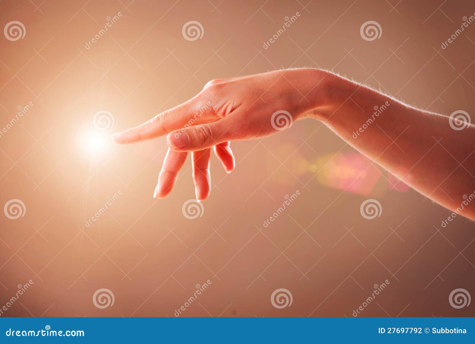 Hand Touching Virtual Screen Stock Photo - Image of person, fingers ...