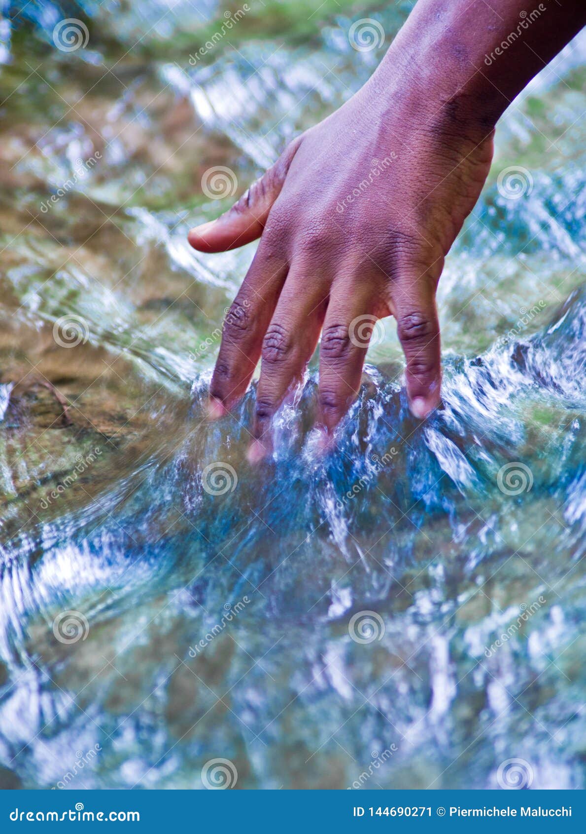 Hand Touching Water, Source of Life Stock Image - Image of glyphosate ...
