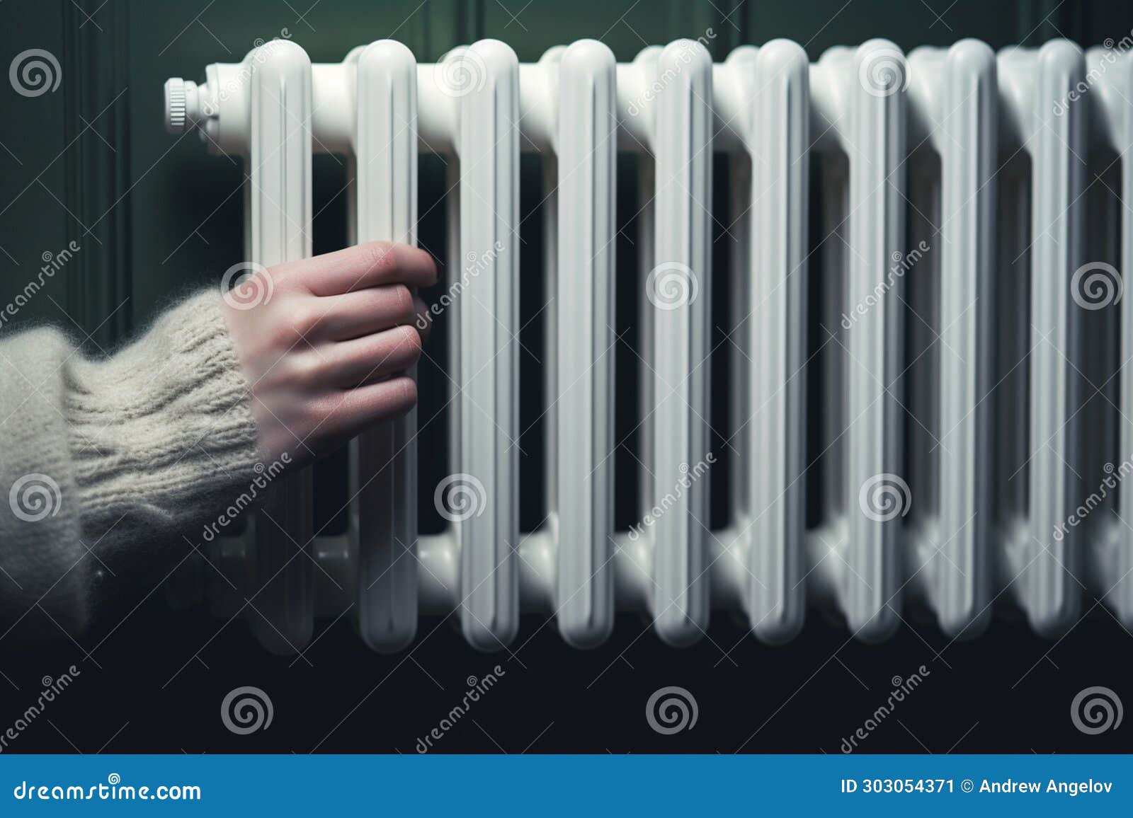 A Hand Touching White Radiator of a Central Heating System, Checking ...