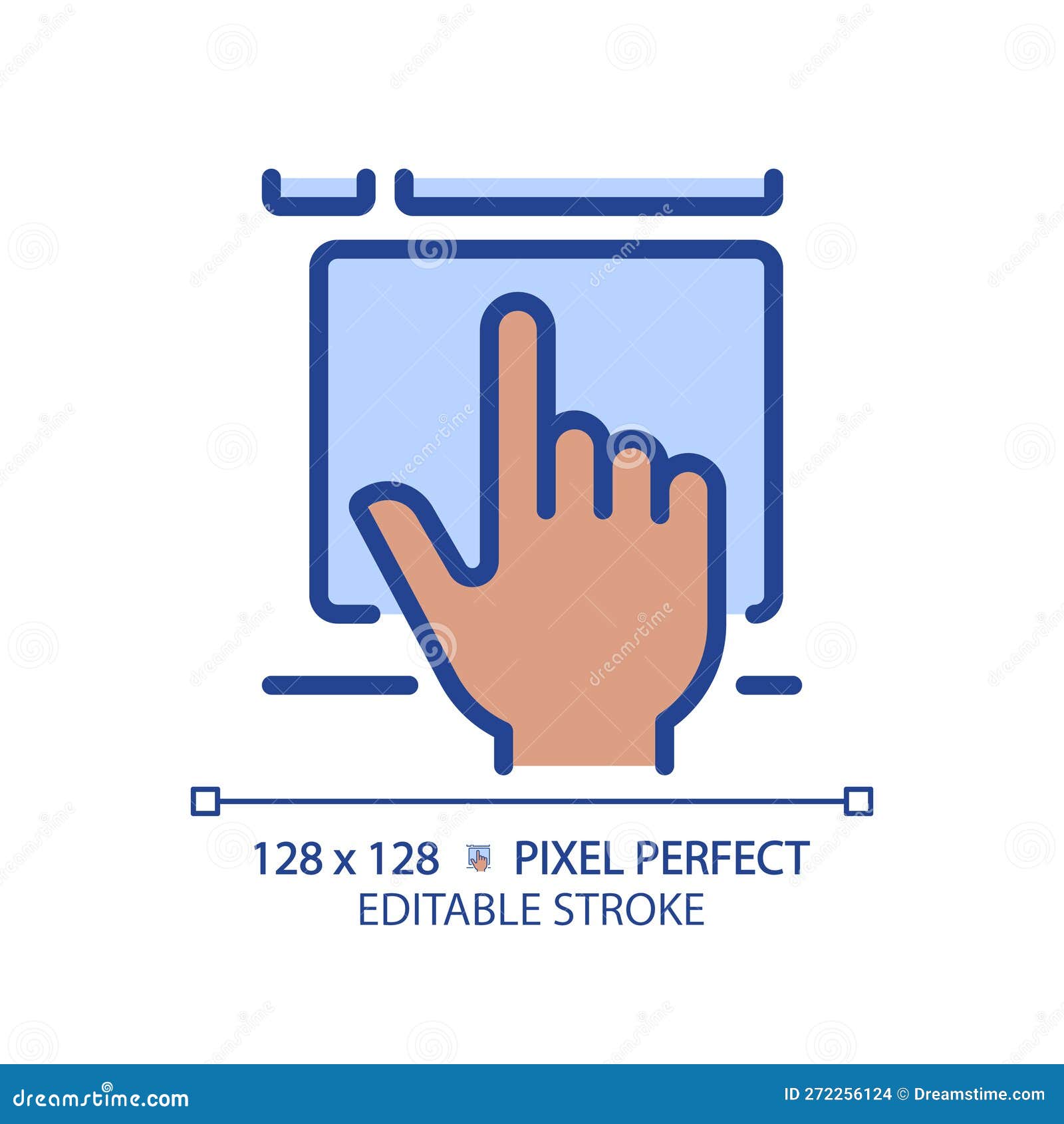 Hand with Touchpad Pixel Perfect RGB Color Icon Stock Vector ...