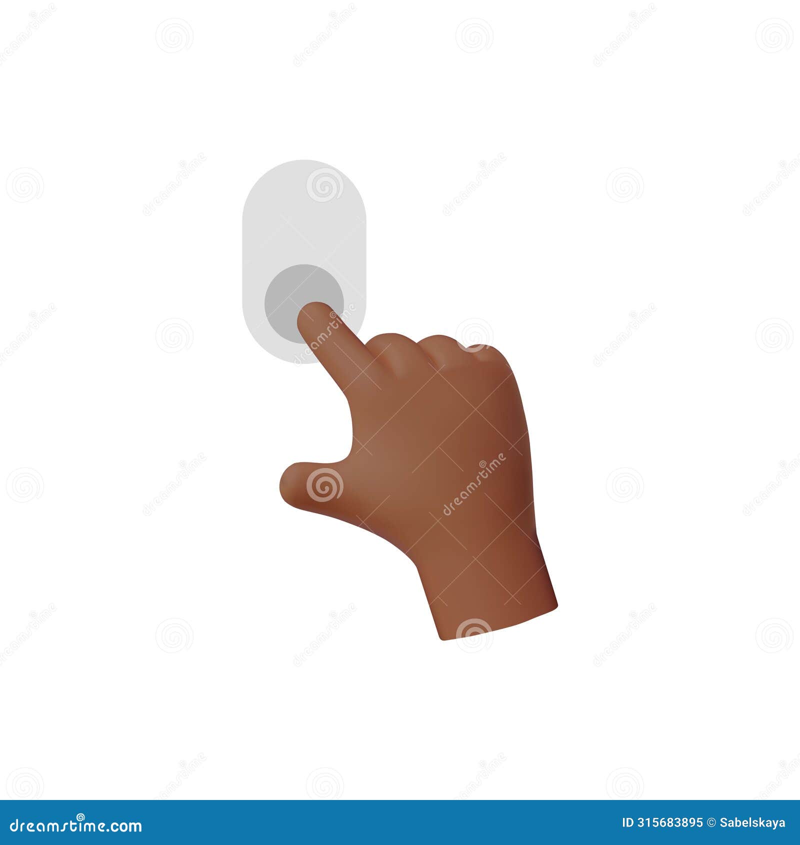 Hand Touchscreen Gesture Vector 3D Icon, Hand Index Finger Swipe, Slide ...