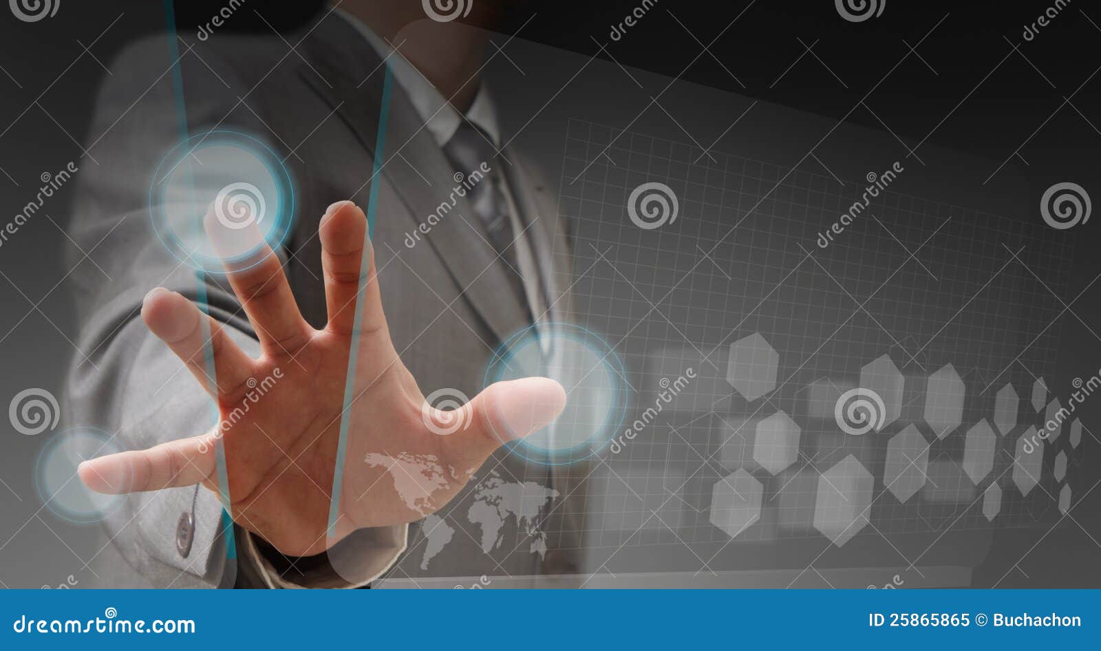 Hand and Touchscreen Technology Stock Illustration - Illustration of ...
