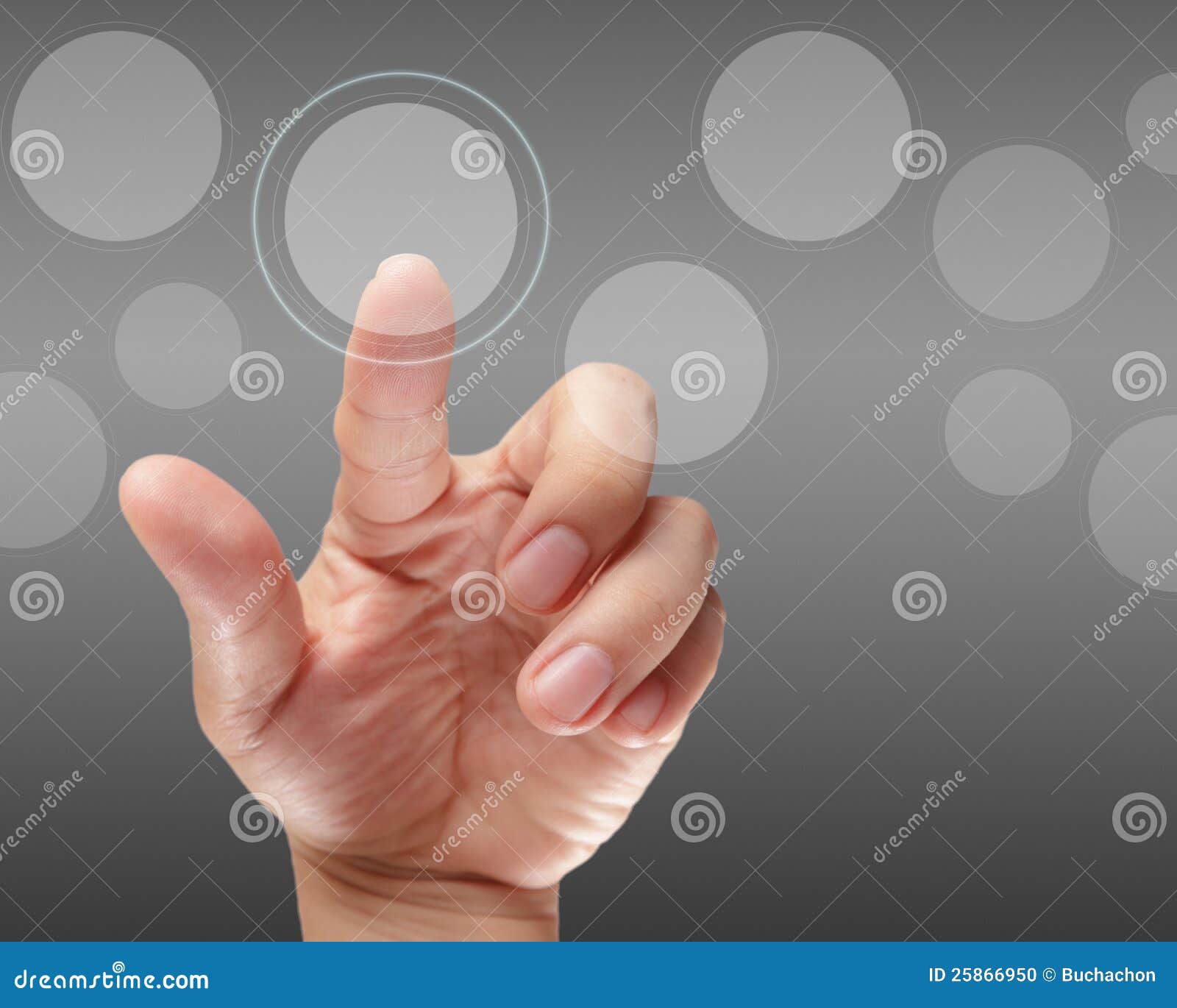 Hand and Touchscreen Technology Stock Illustration - Illustration of ...