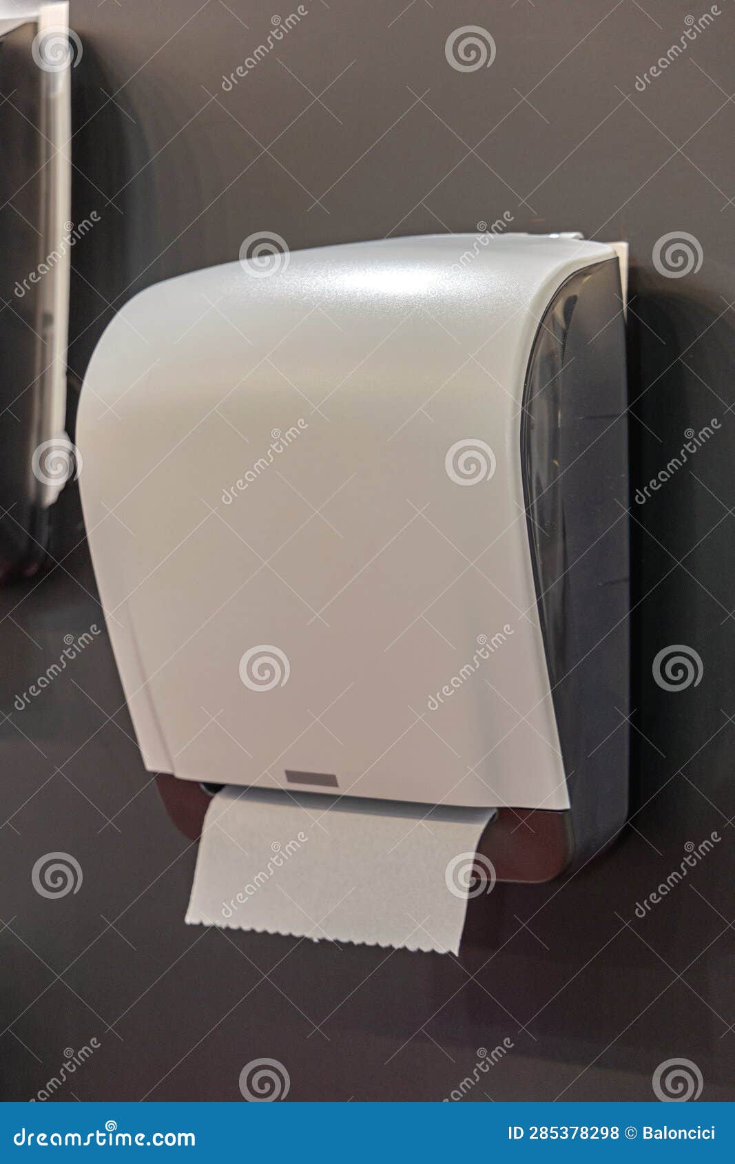 Hand Towel Dispenser Wall stock photo. Image of tissue - 285378298