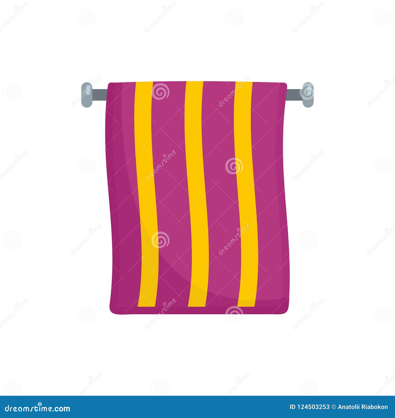 Hand Towel Icon, Flat Style Stock Illustration - Illustration of ...