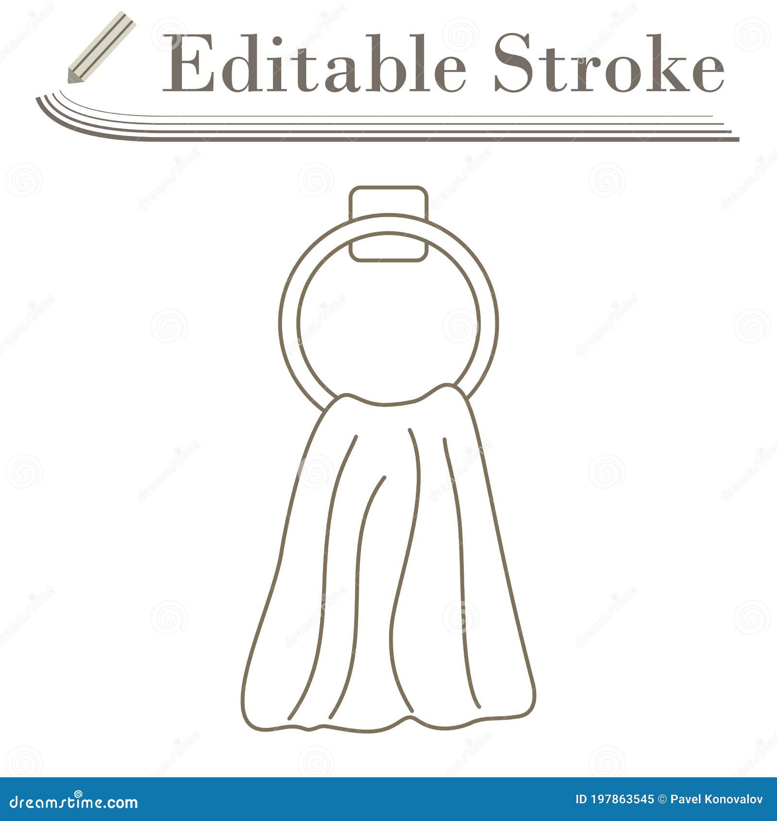 Hand Towel Icon stock vector. Illustration of toilet - 197863545