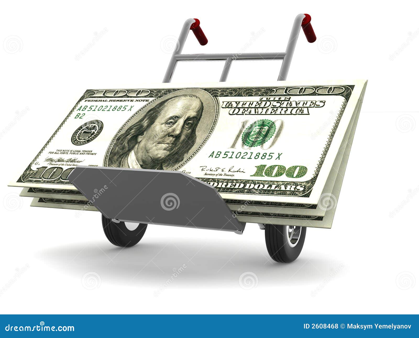 Hand Track with dollars stock photo. Image of finances - 2608468