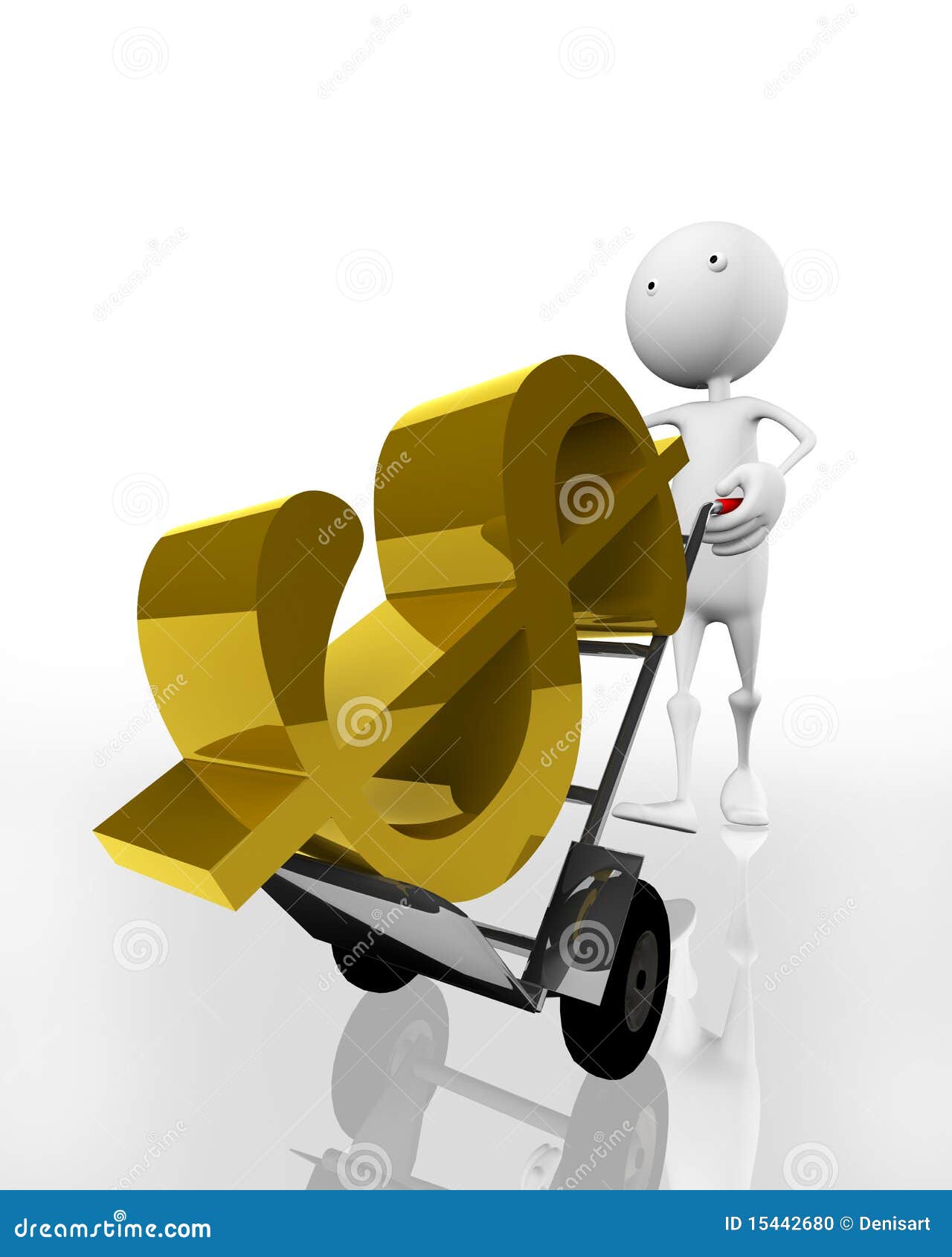 Hand Track with Gold Dollars Stock Illustration - Illustration of ...