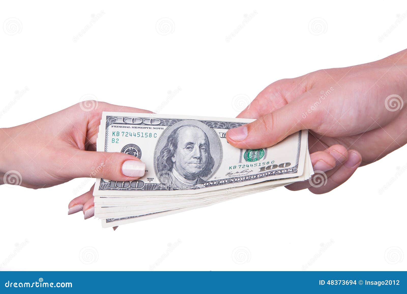 Hand transfer money stock photo. Image of banknote, giving - 48373694