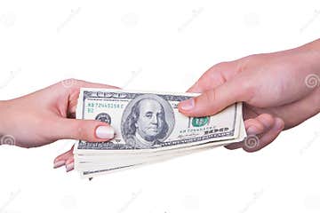 Hand transfer money stock photo. Image of banknote, giving - 48373694