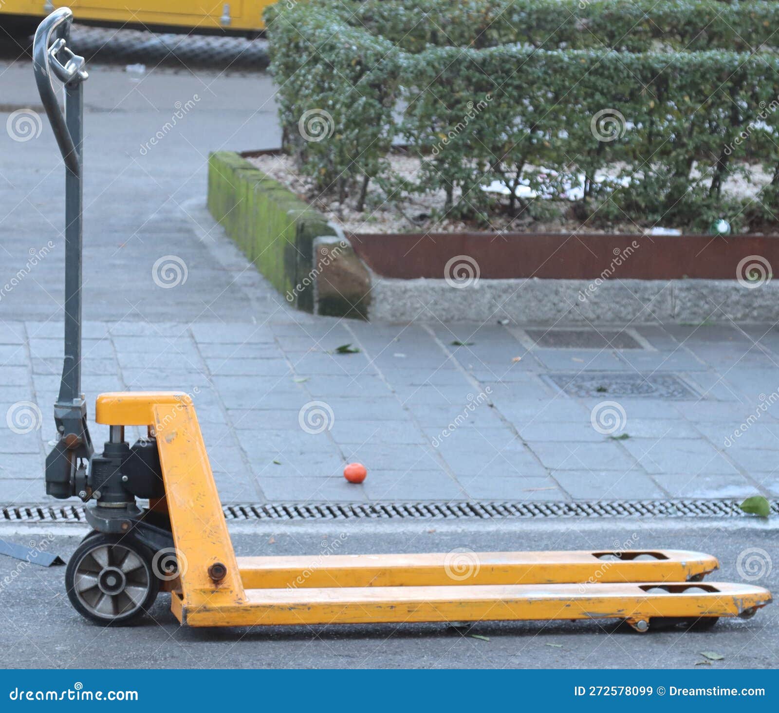 Hand Transport Trolley with Lifting Lever- Stock Image - Image of ...