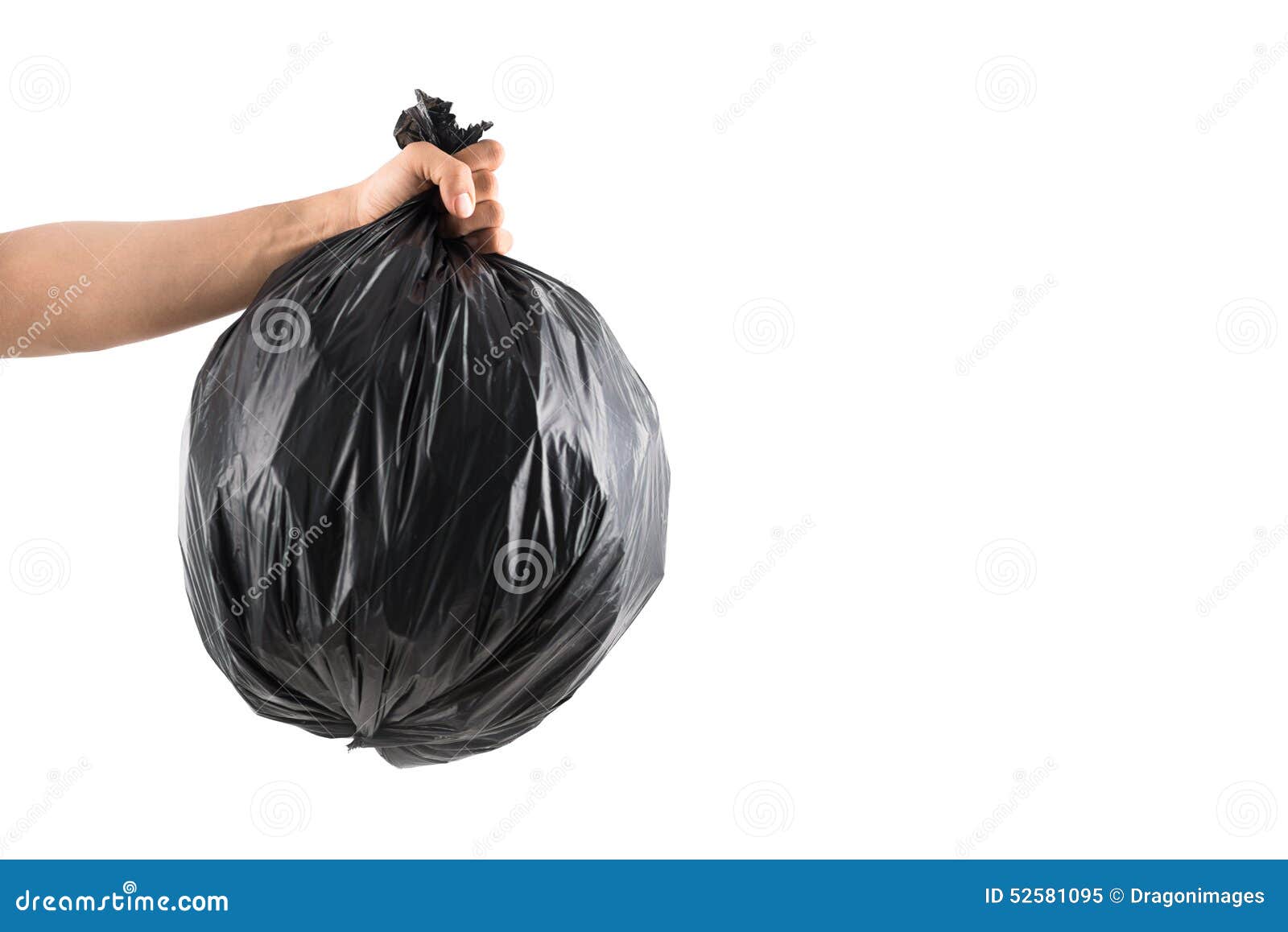 Hand with trash bag stock image. Image of responsibility - 52581095